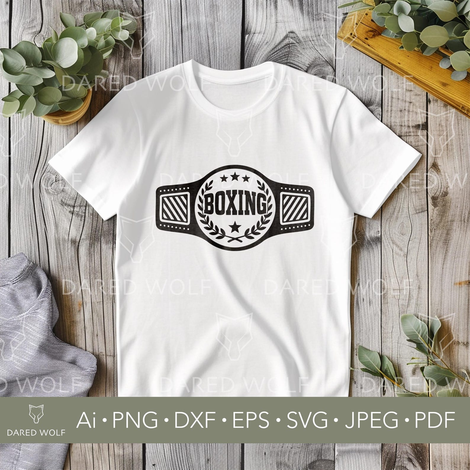 Boxing Championship Belt SVG: Fight Winner Vector Design (digital File ...