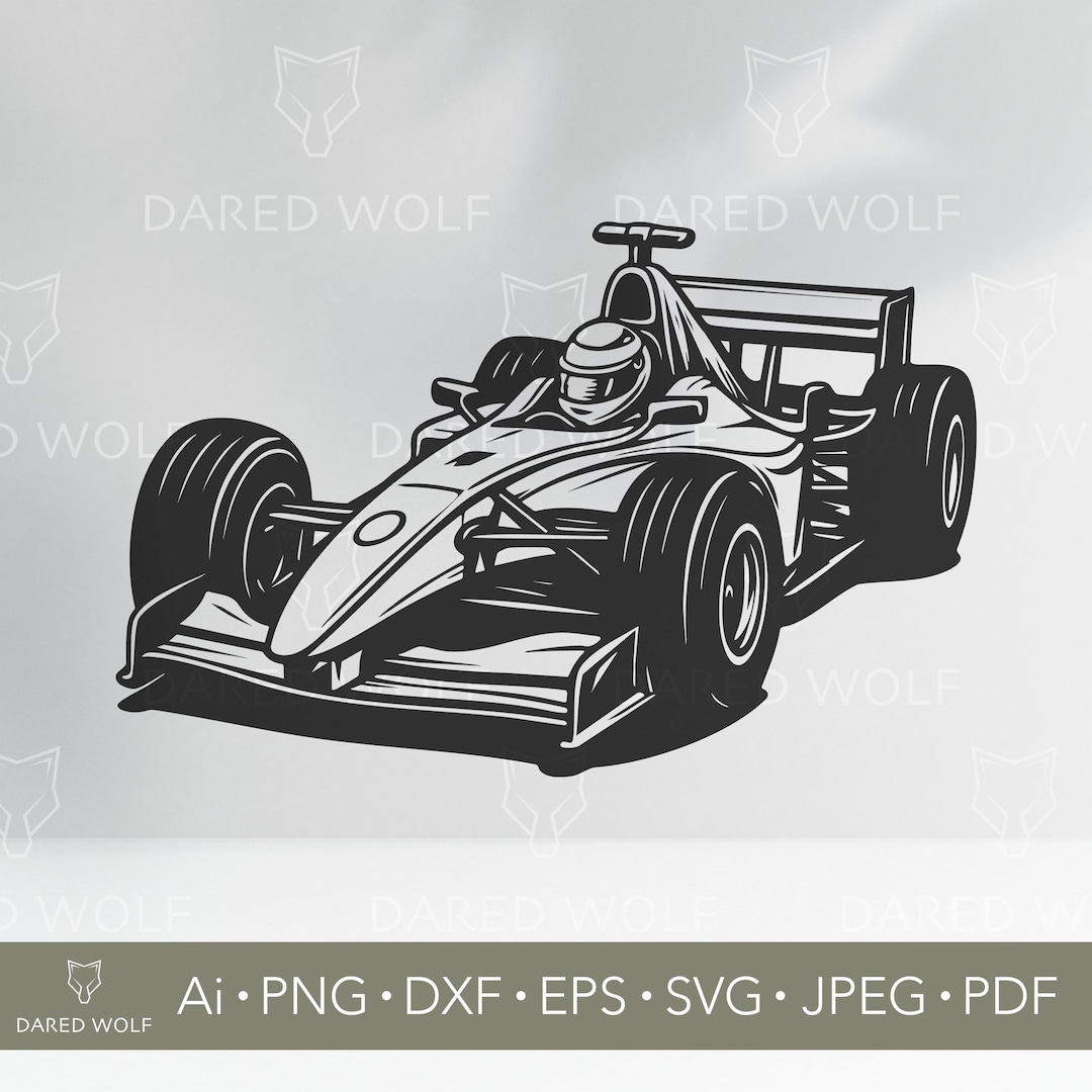 Formula Race Car Vector Art | Racing SVG for Cricut and Silhouette ...
