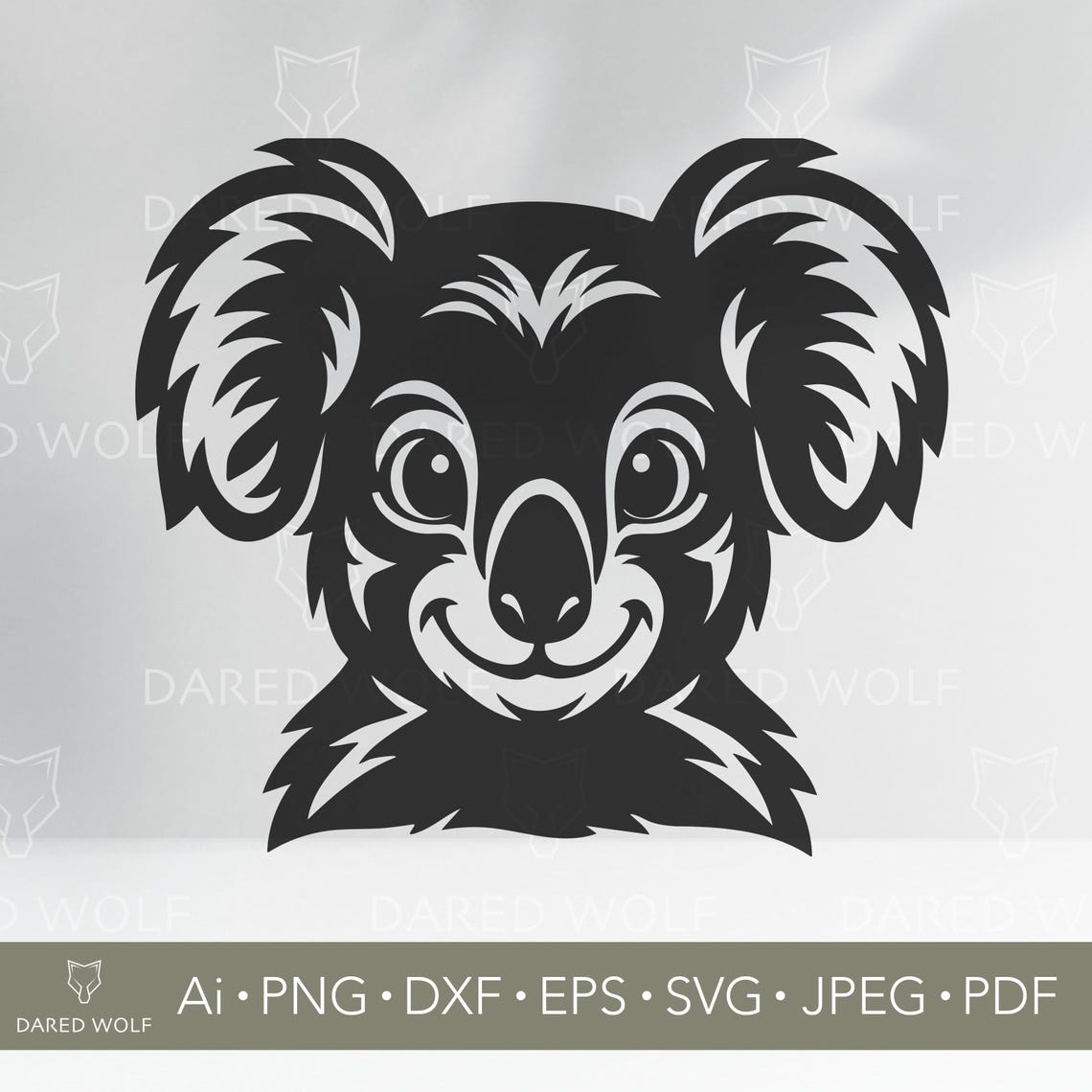 Koala Head Vector Art | Nursery Decor SVG (digital File) - Etsy