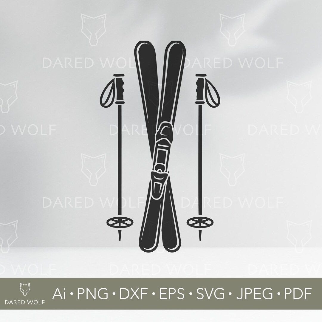 Ski Equipment SVG: Winter Sports Silhouette for Cricut - Etsy