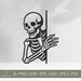 Peeking Skeleton SVG: Halloween Clipart for Cricut, Silhouette (digital ...