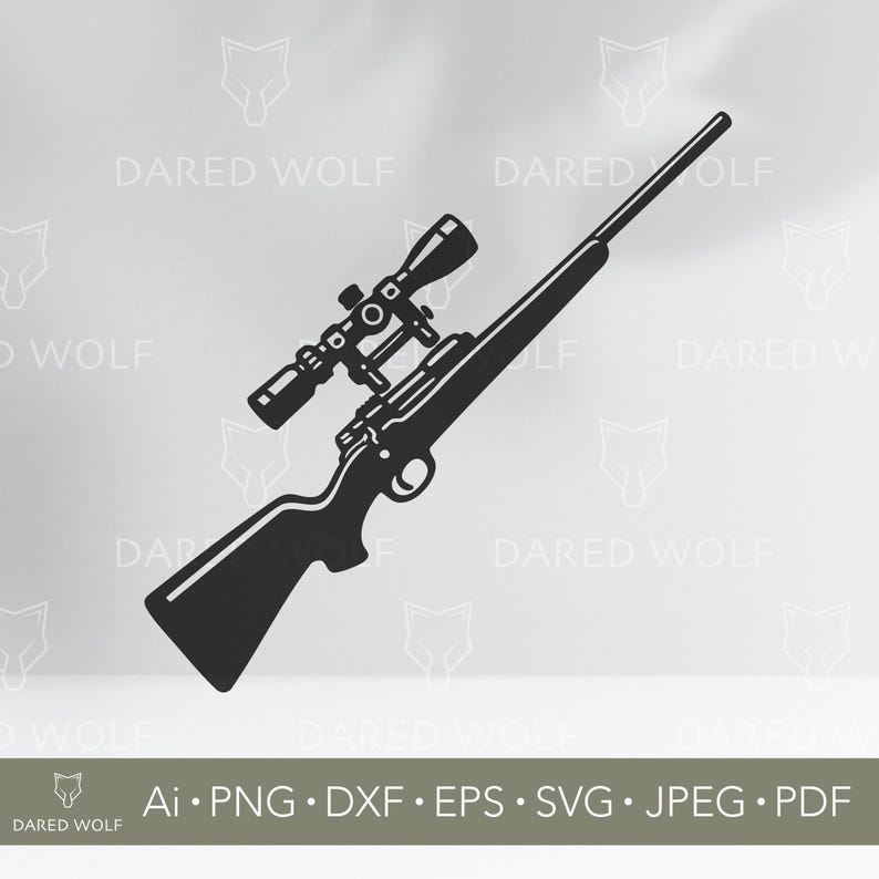 Sniper Rifle Vector SVG | Hunting Gun Clipart for Cricut - Etsy