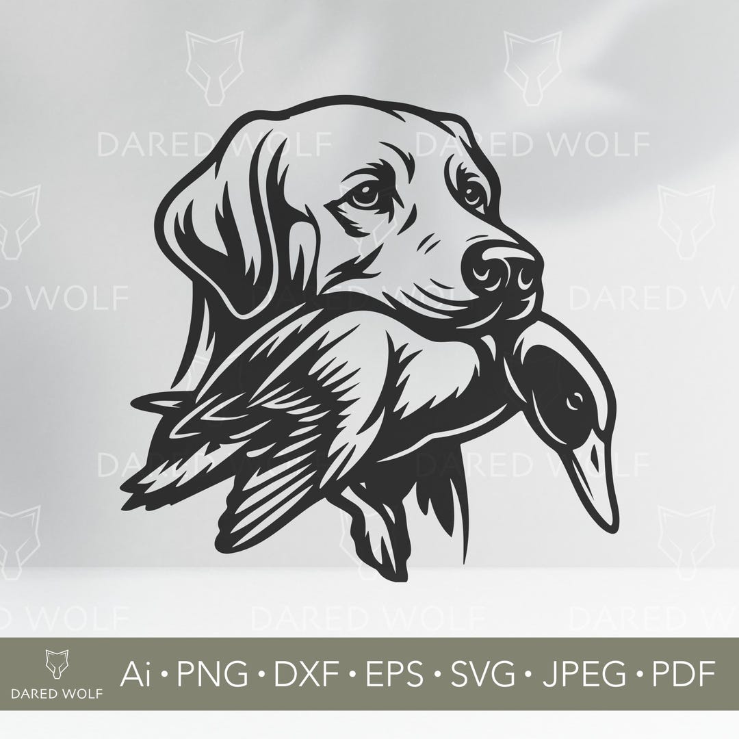 Duck Hunting Dog Vector Art: Retriever SVG, Decals (digital File) - Etsy