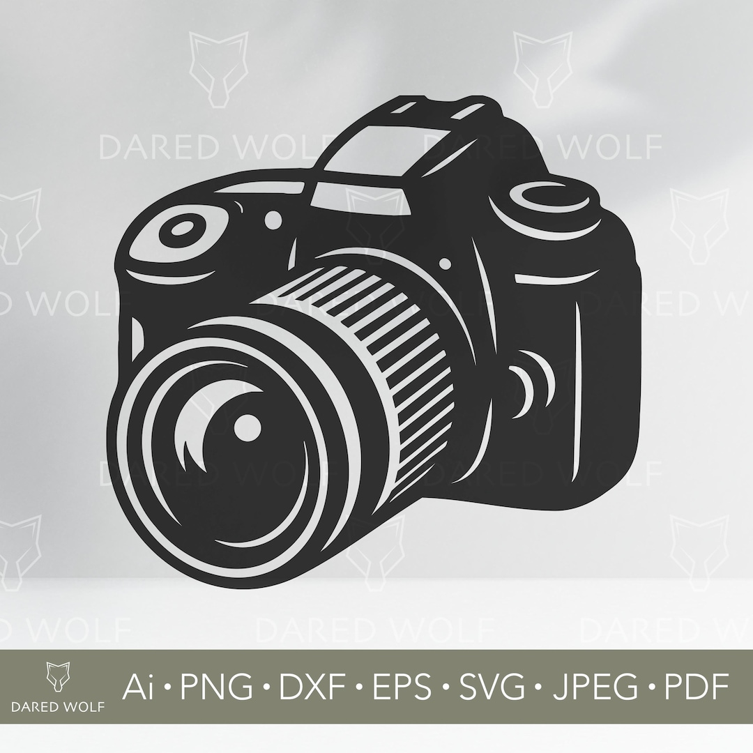 Camera Vector Art | DSLR SVG for Cricut and Silhouette | Photography ...