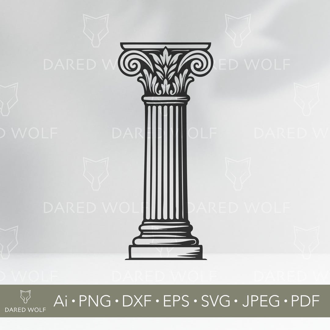 Ancient Greek Column SVG | Laser Cut & Vinyl Crafts (digital File) - Etsy