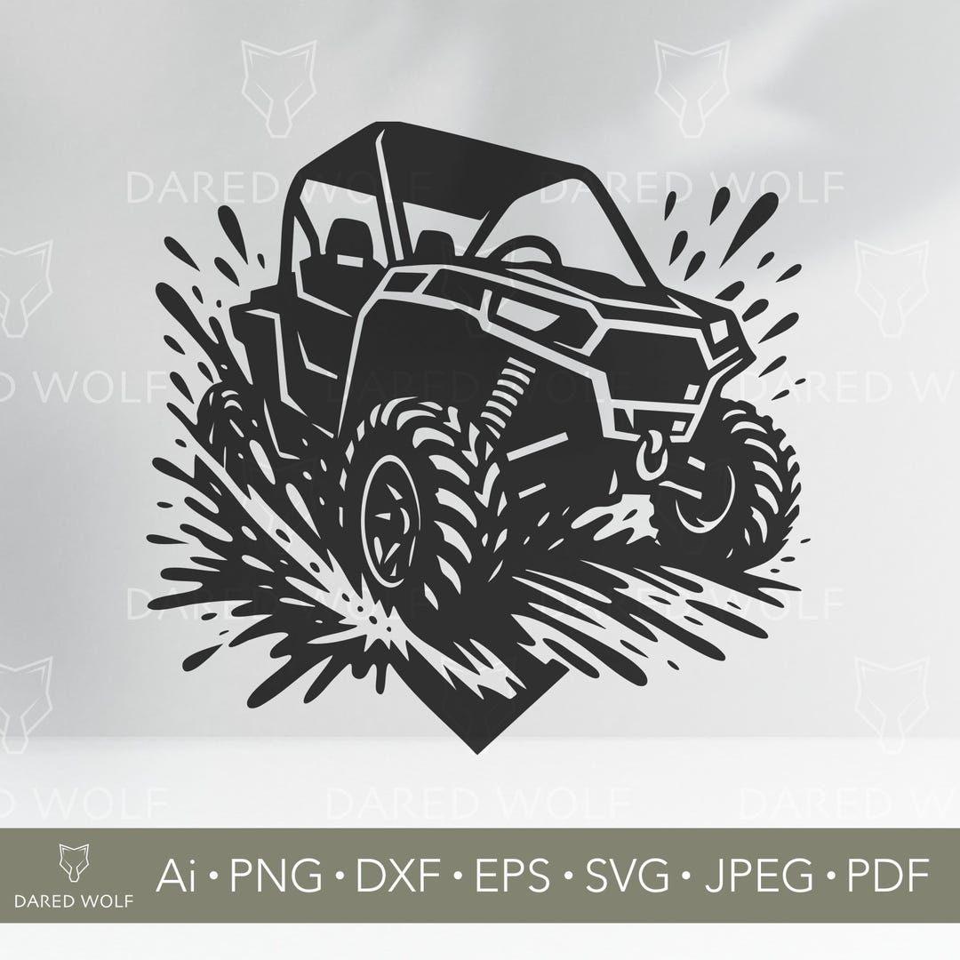 Off-road UTV Vector Art | Mud Splash SVG for Cricut and Silhouette ...