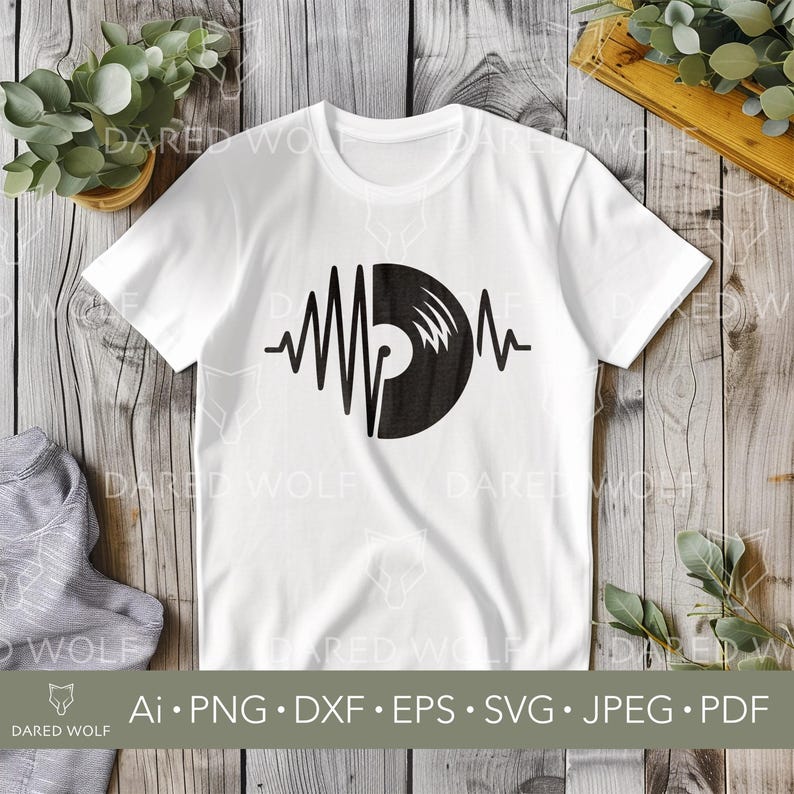 Vinyl Record Soundwave Vector | Music Album Art (digital Design) - Etsy