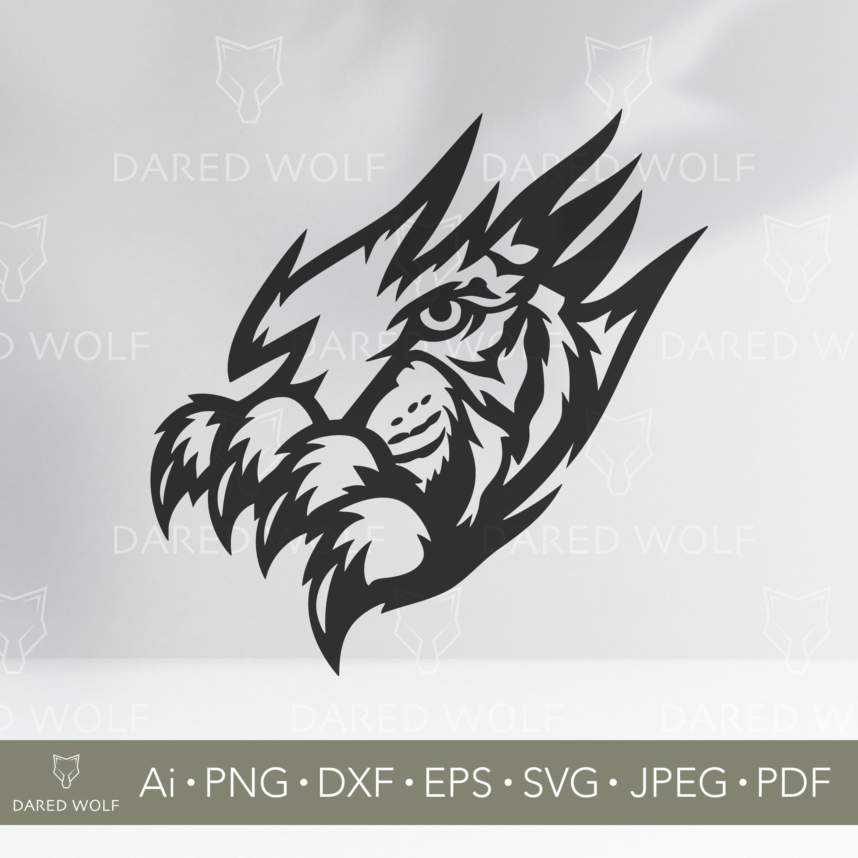Tiger Scratch Vector Art: Wildcat SVG, Cricut Silhouette (digital File ...