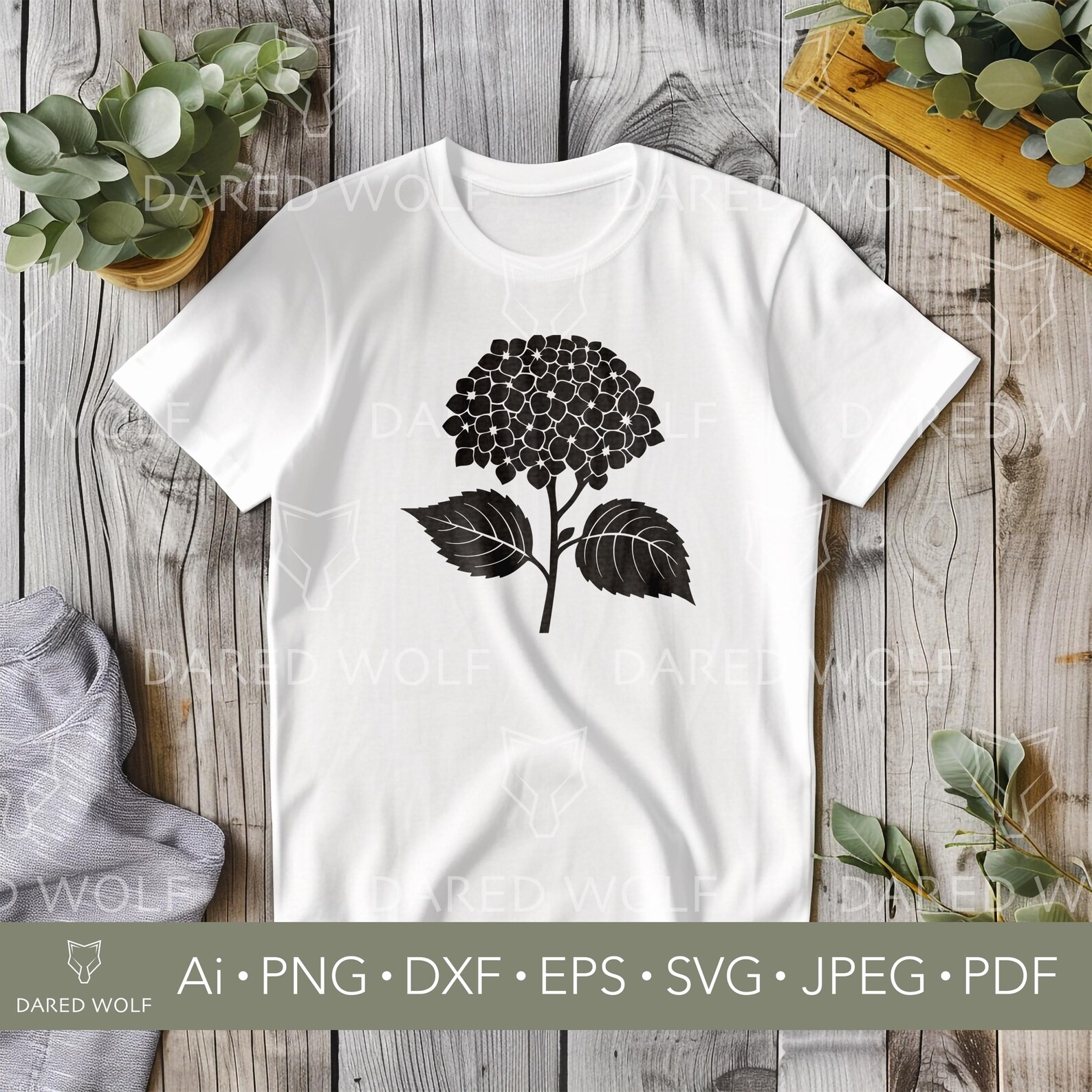 Hydrangea Flower SVG: Botanical Vector Art (digital File) - Etsy