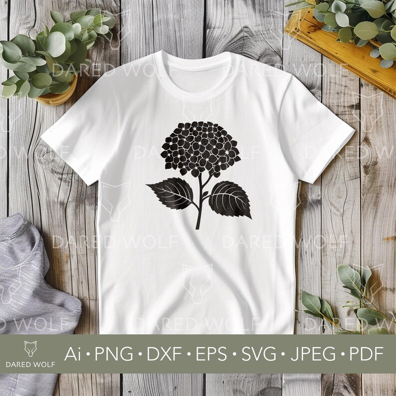 Hydrangea Flower SVG: Botanical Vector Art (digital File) - Etsy