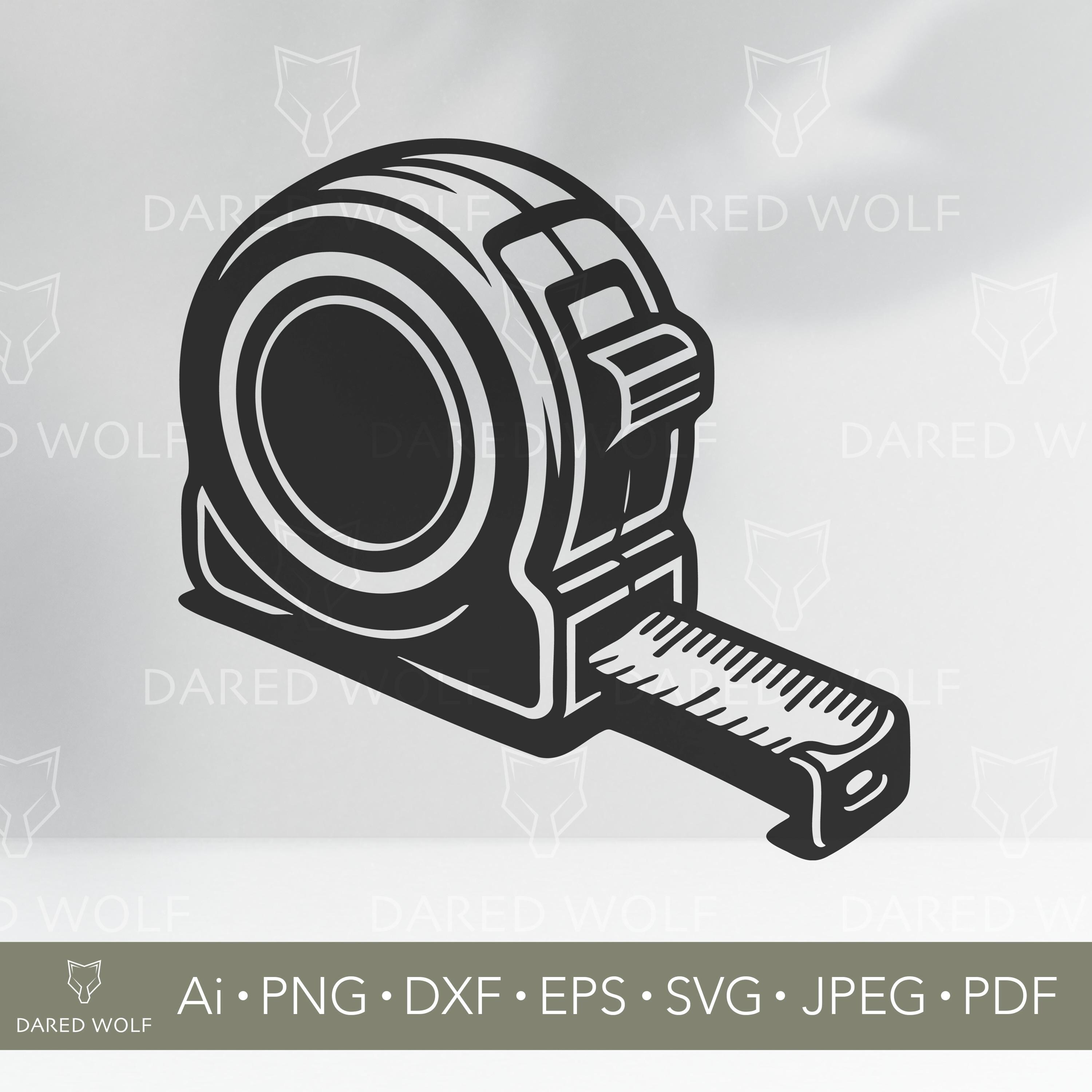 Tape Measure SVG - Measuring Tool Clipart - DIY Construction Ruler ...