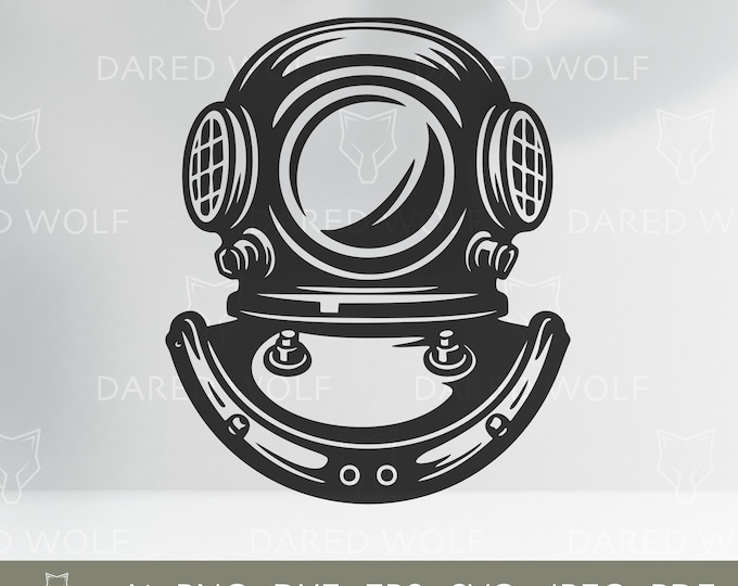 Classic Dive Helmet Design .SVG File - Etsy Canada