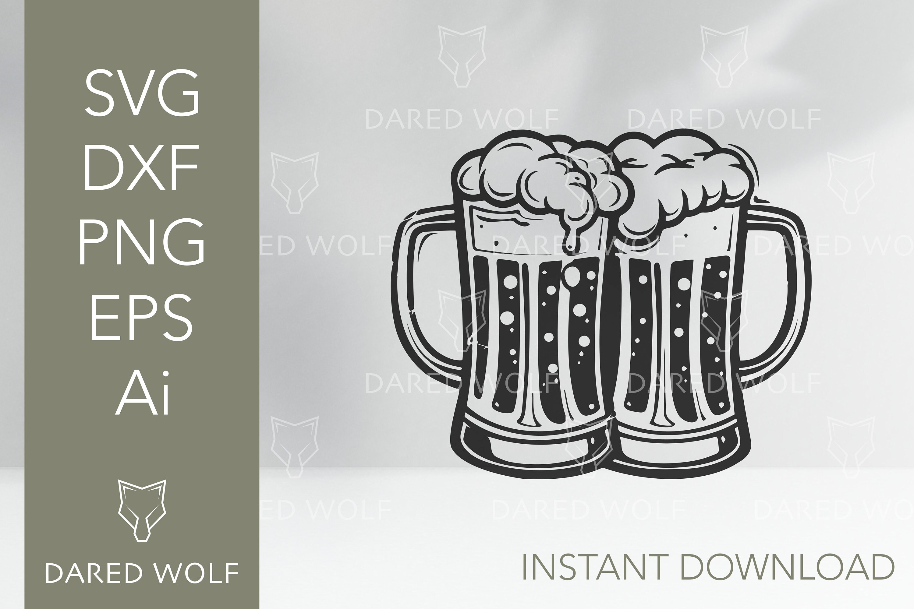 Beer Mugs Vector Cut File | Beer Mugs Clipart | Beer Mugs Svg | Beer ...