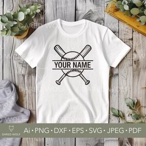 Baseball Split Monogram SVG: Sports Vector Art for Cricut - Etsy