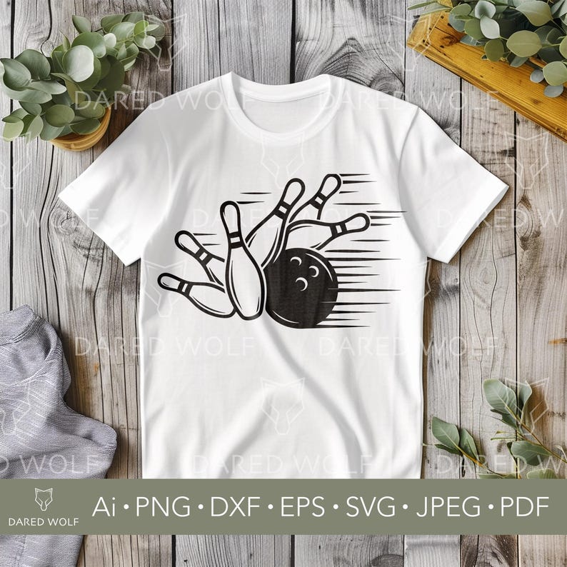 Bowling Strike SVG: Ball and Pins Vector Art (digital File) - Etsy