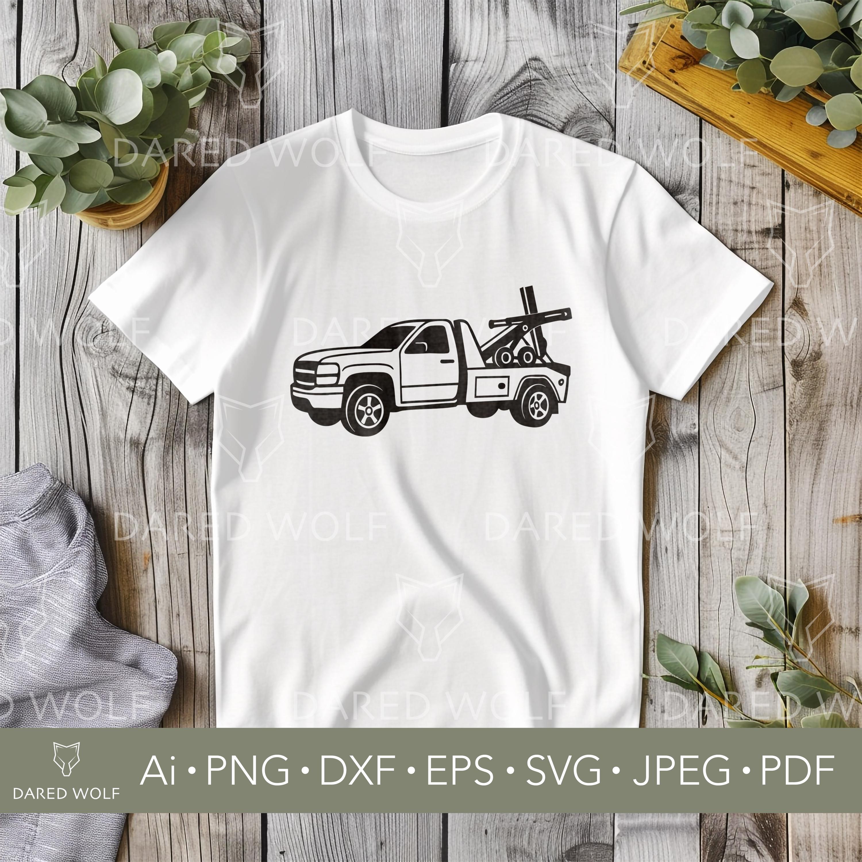 Tow Truck SVG: Flatbed Wrecker Vector Art (digital Files) - Etsy