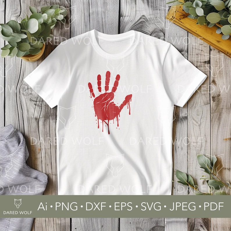 Bloody Handprint SVG | Horror Halloween Vector for Cricut and ...