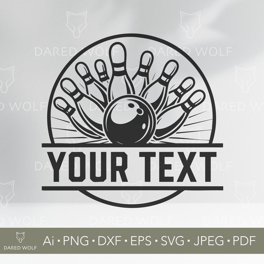 Bowling Team Logo SVG | Custom Bowling Vector for Cricut and Silhouette ...