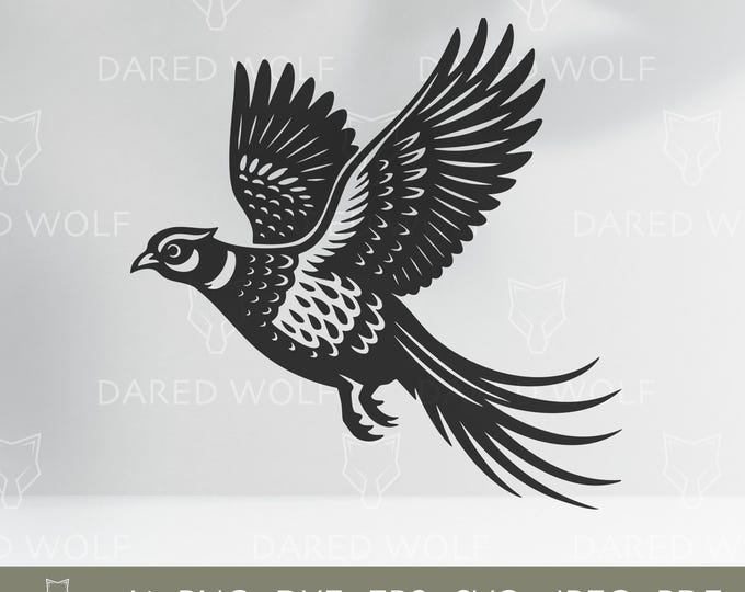 Flying Pheasant SVG Clipart-vector Clip Art Graphics-digital Download ...
