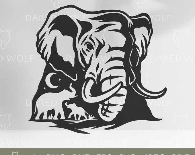 Elephant SVG, African Safari Svg Bundle, Safari Animals Clipart, Baby ...