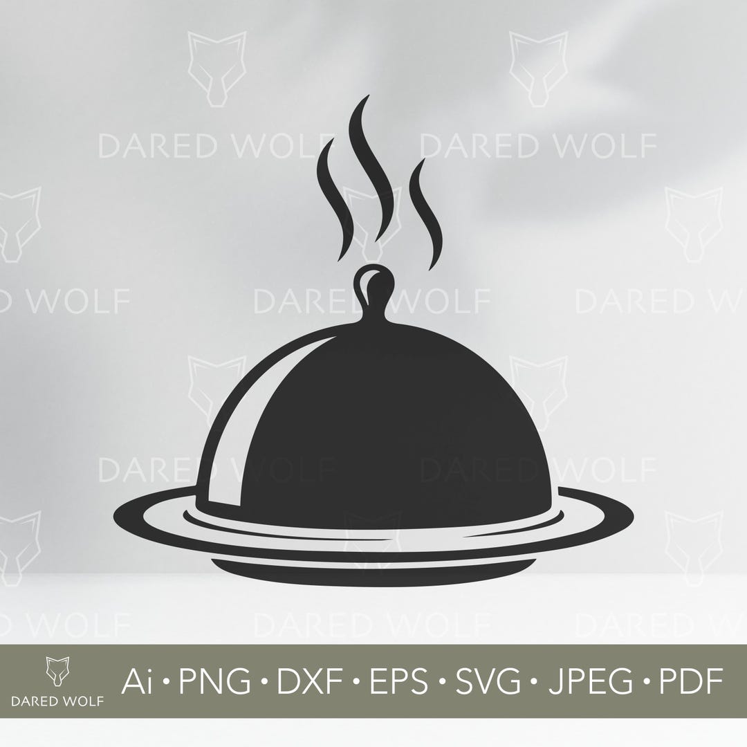 Catering Cloche SVG Design: Restaurant Food Dome Vector Graphics ...