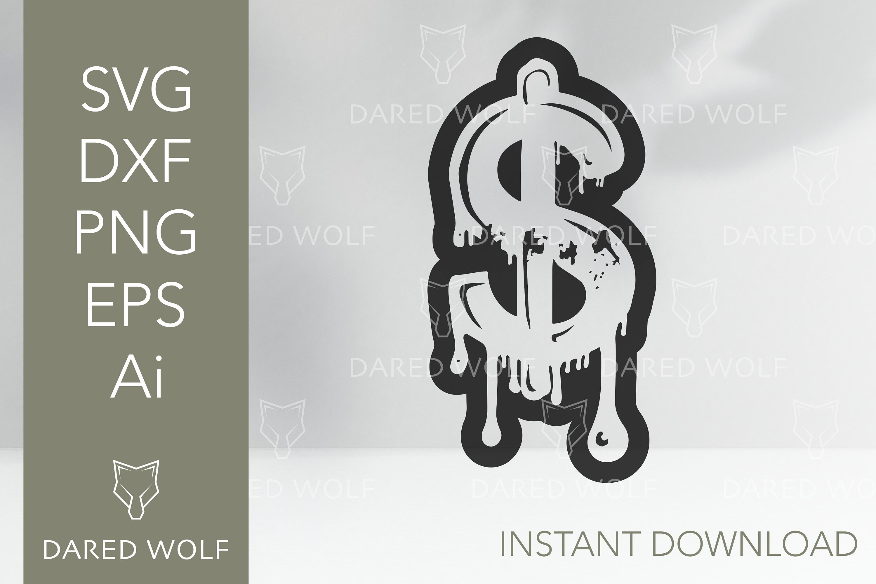 Dripping Dollar Sign Vector Cut File | Money Logo | Cash Svg | Dollar ...