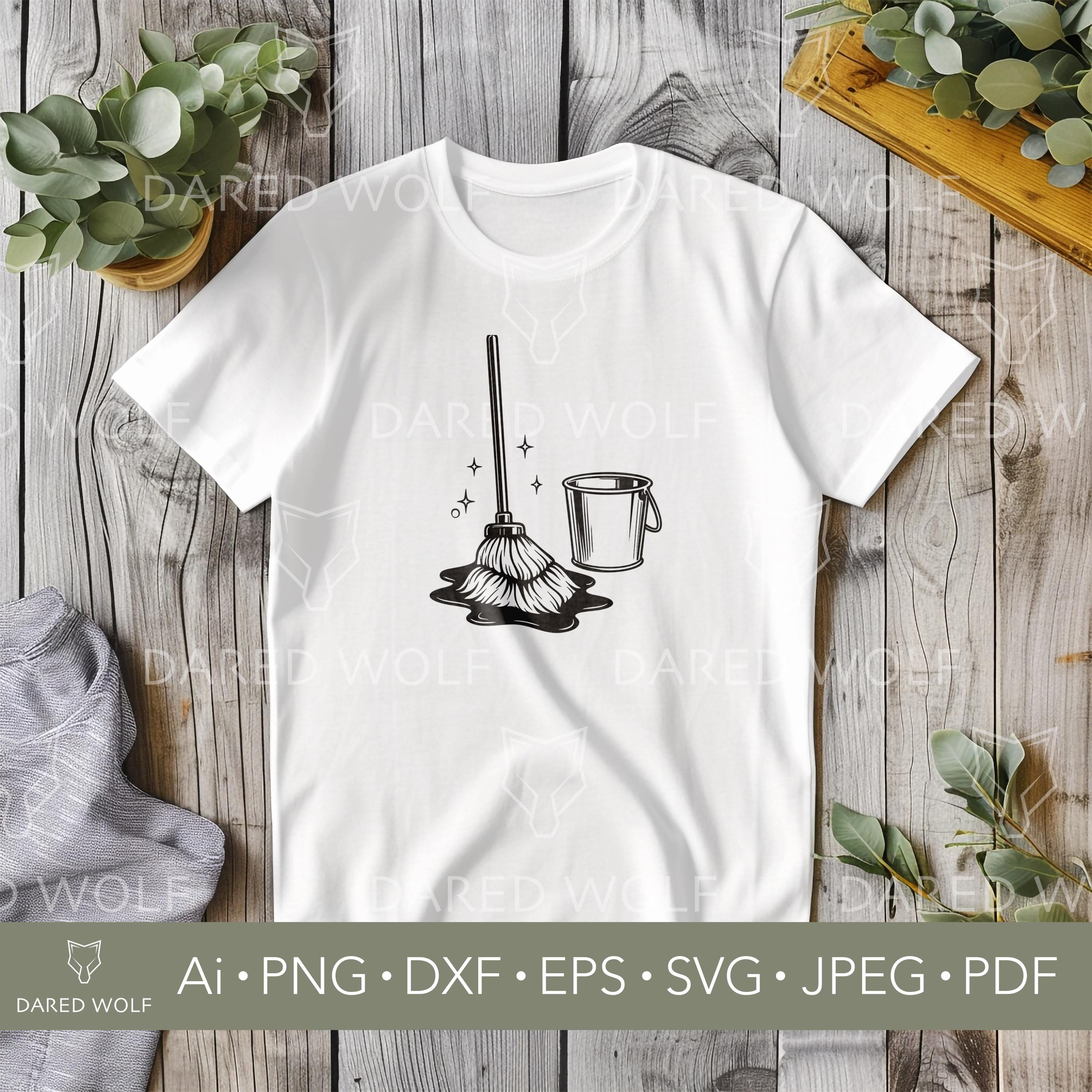 Cleaning Mop SVG: Housekeeping Vector Art for Cricut - Etsy