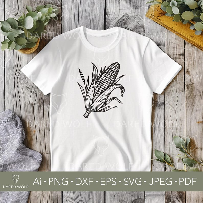 Corn SVG | Maize Silhouette Vector for Cricut and Silhouette | Farm ...