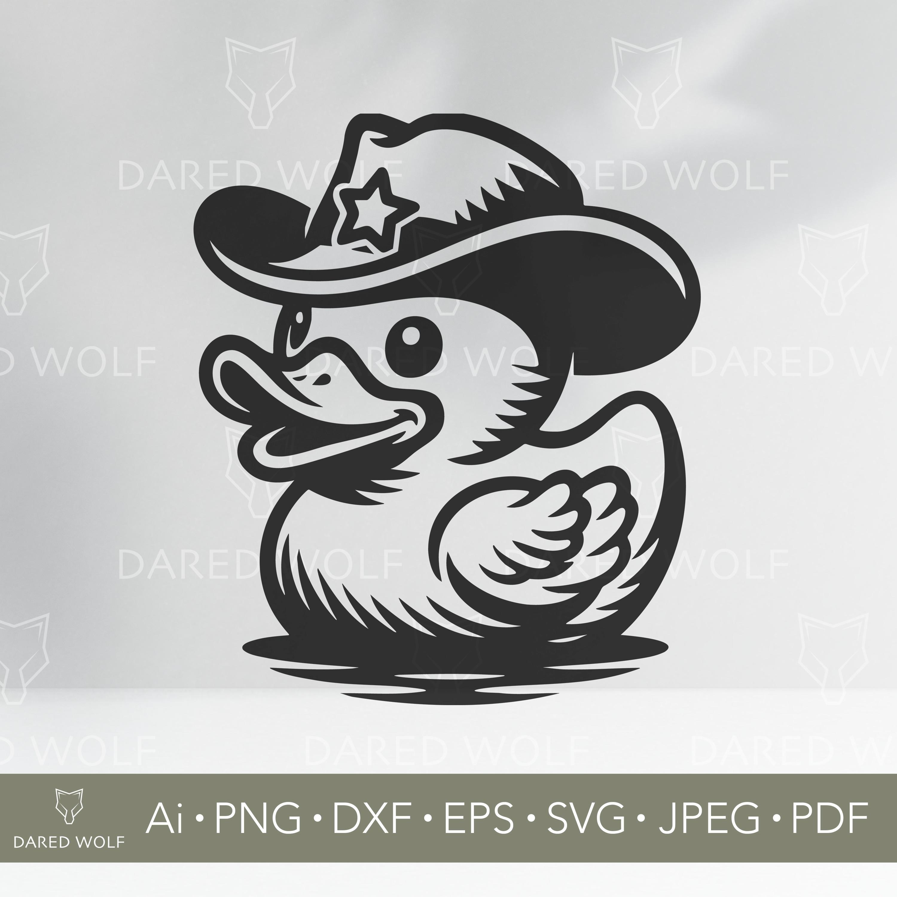 Cowboy Duck Art: Western Rubber Duck With Sheriff Hat (digital Files ...