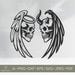 Angel and Devil Skull SVG: Gothic Wings Vector Art for Cricut - Etsy
