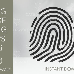 Fingerprint Vector Cut File: Stencil Templates (instant Download) - Etsy