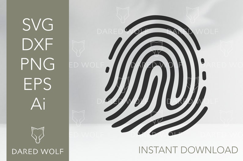 Fingerprint Vector Cut File: Stencil Templates (instant Download) - Etsy