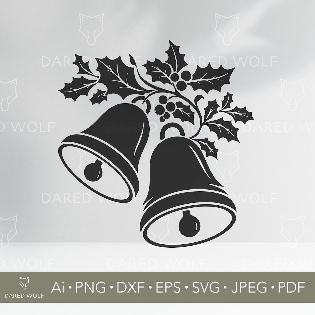 Christmas Bells SVG Cut File: Holiday Jingle Bell Clipart (digital ...