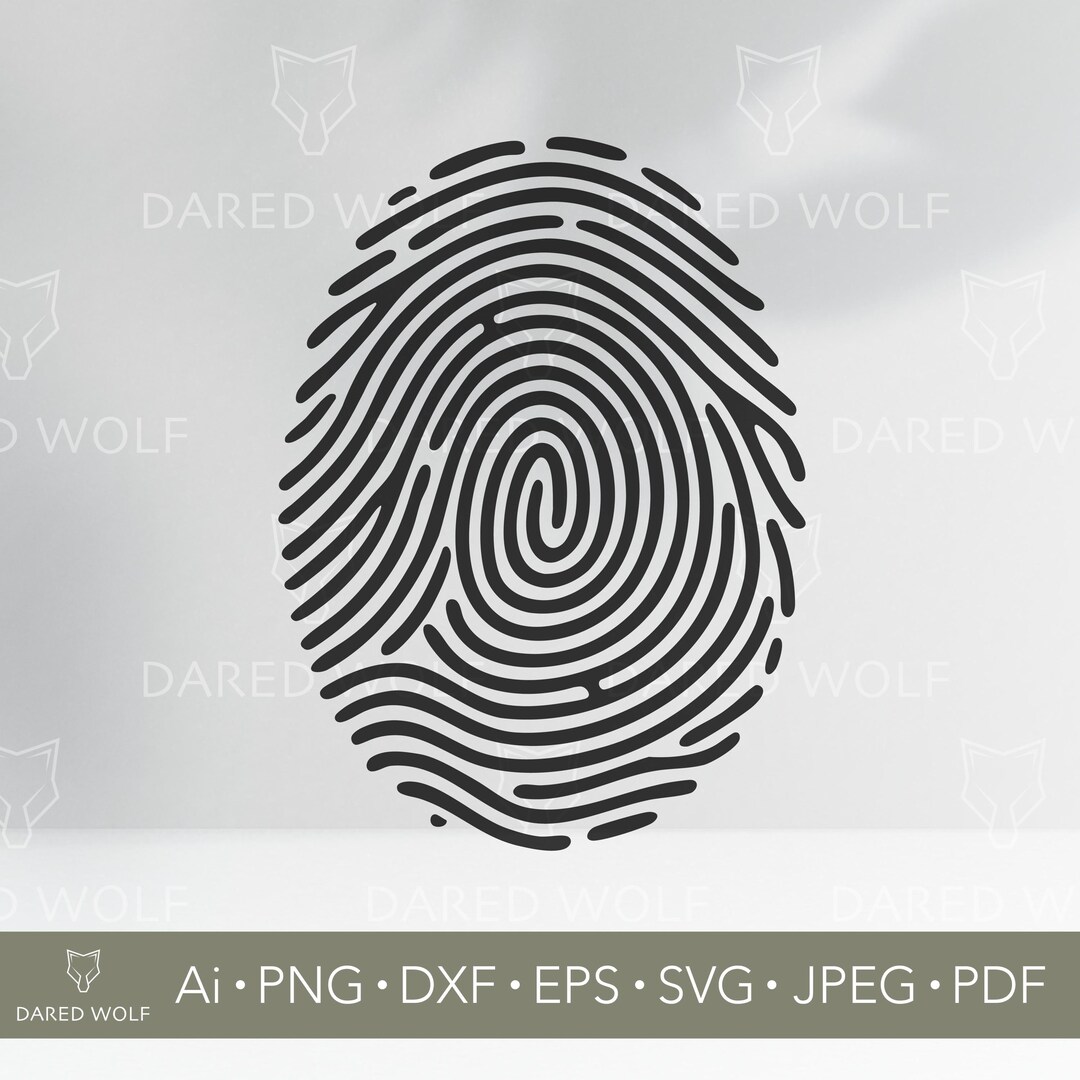 Fingerprint SVG Vector Design: Personal Identity Clipart for Cricut ...