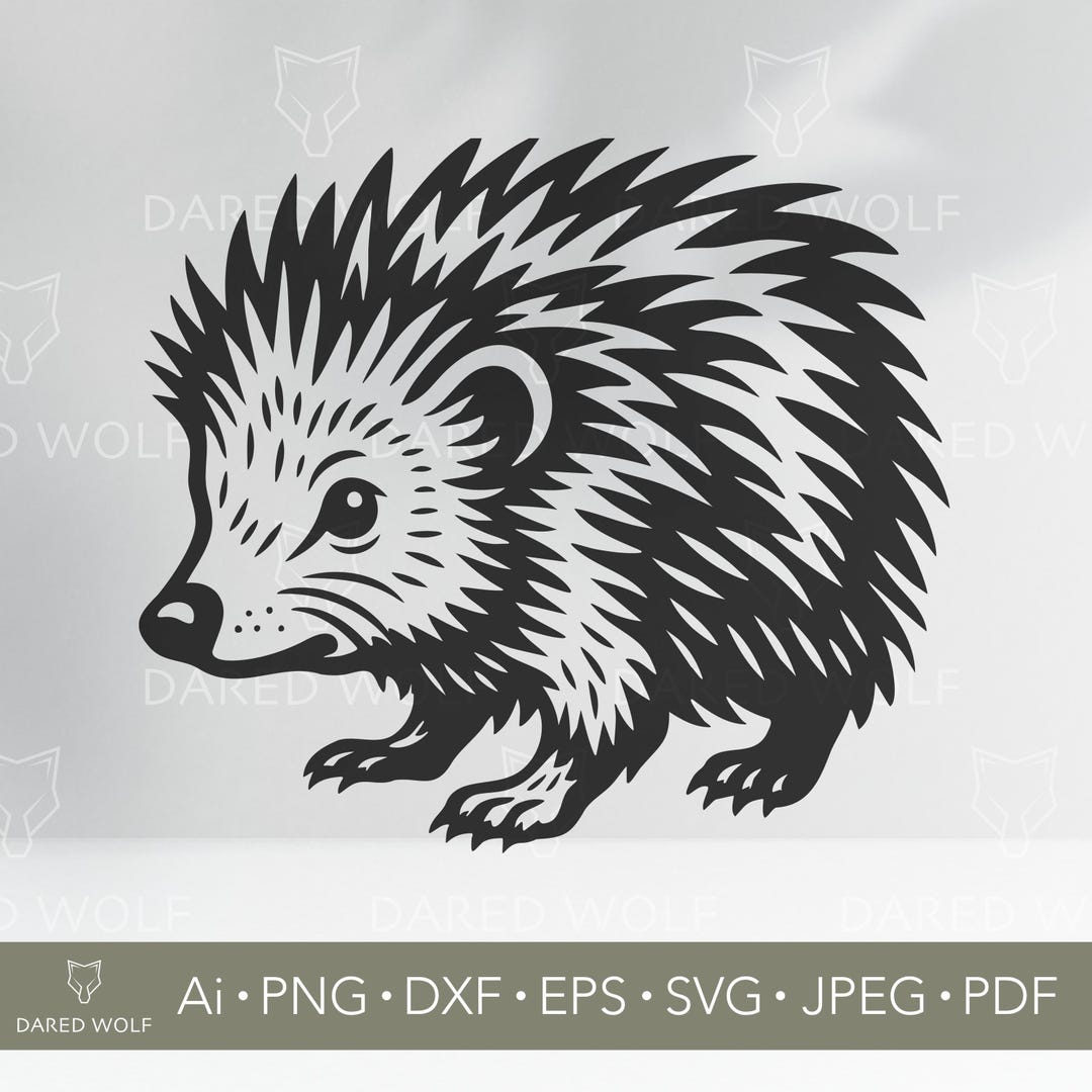 Igel SVG: Waldtier Umriss, Handwerk & Wandkunst (Digitaler Download ...