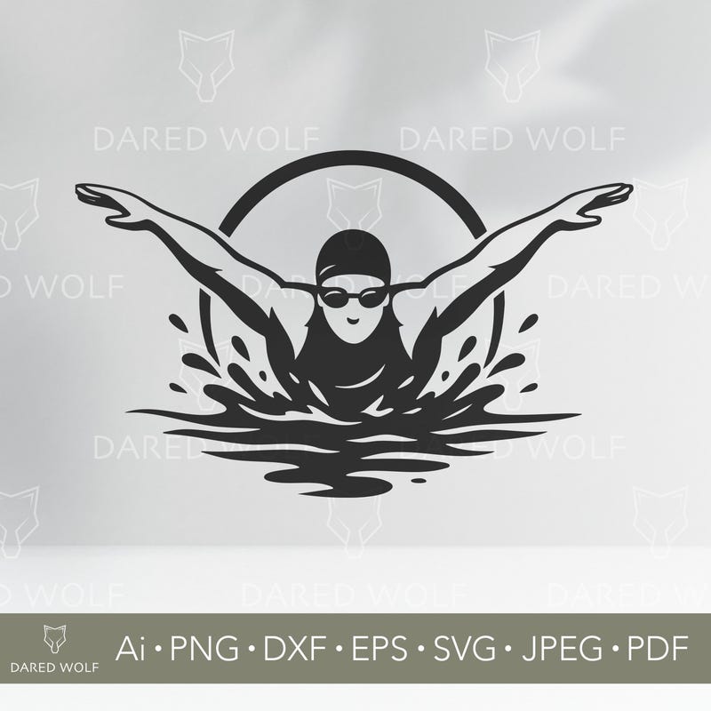 Swimmer Decal - Etsy