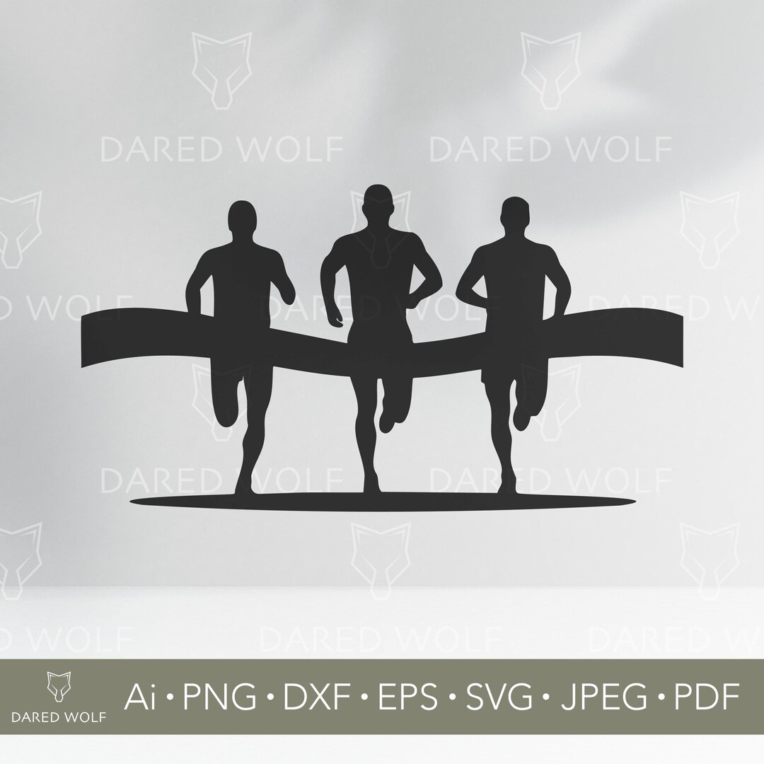 Marathon Runners SVG: Finish Line Race Clipart (digital File for Cricut ...