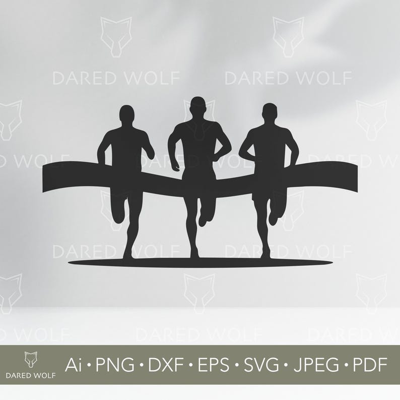 Marathon Runners SVG | Finish Line Race Clipart for Cricut & Silhouette ...