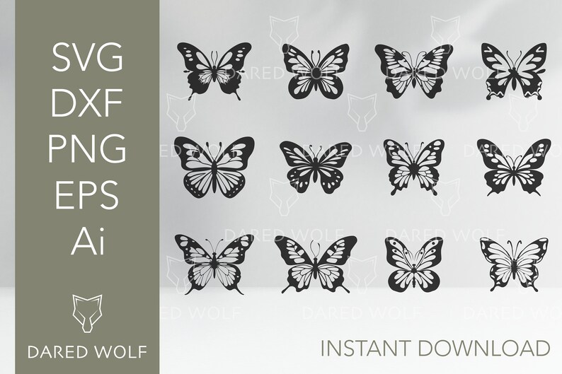 Butterfly Vector Cut File Butterfly Clipart Butterfly Svg Butterfly ...