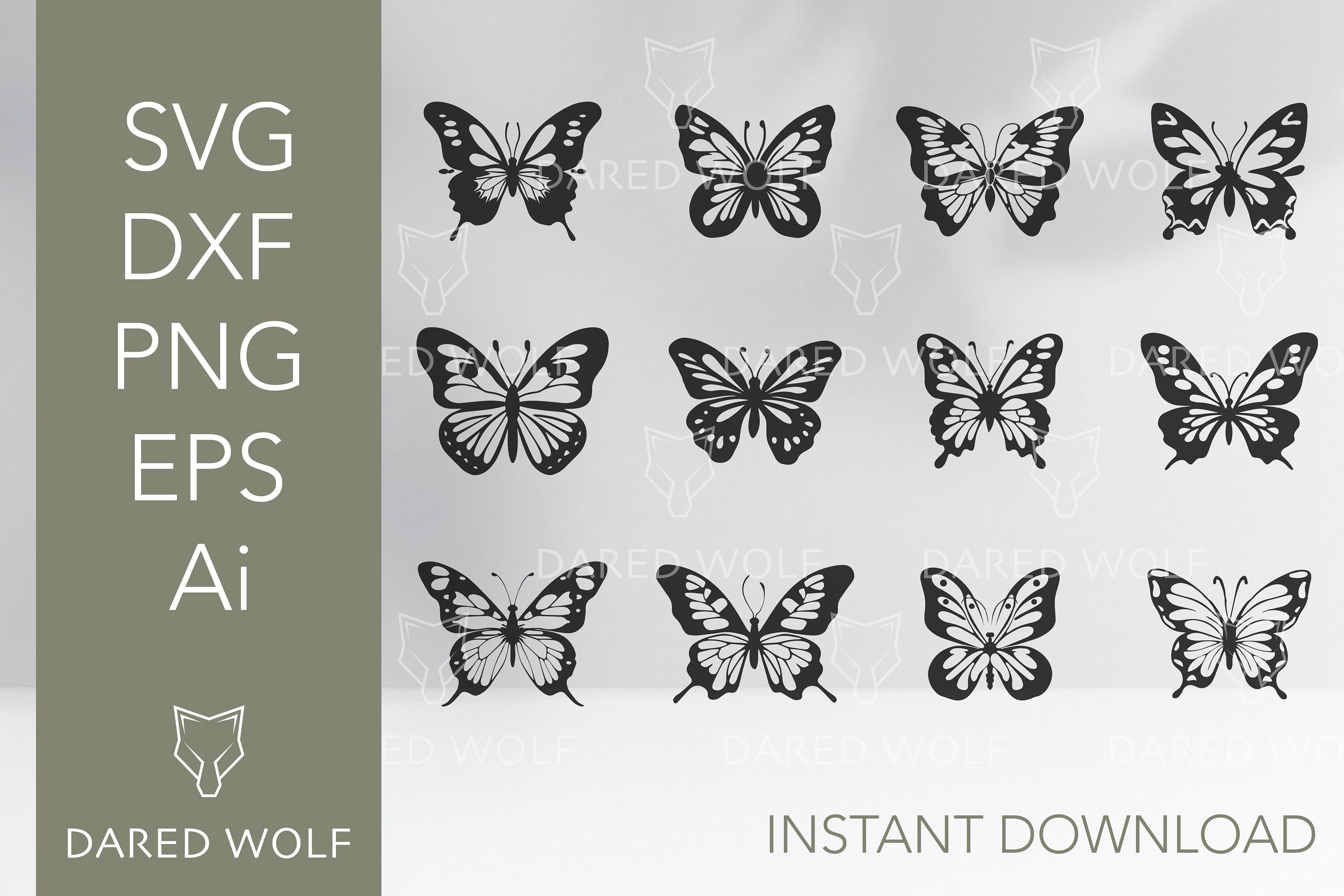 Butterfly Vector Cut File | Butterfly Clipart | Butterfly Svg ...
