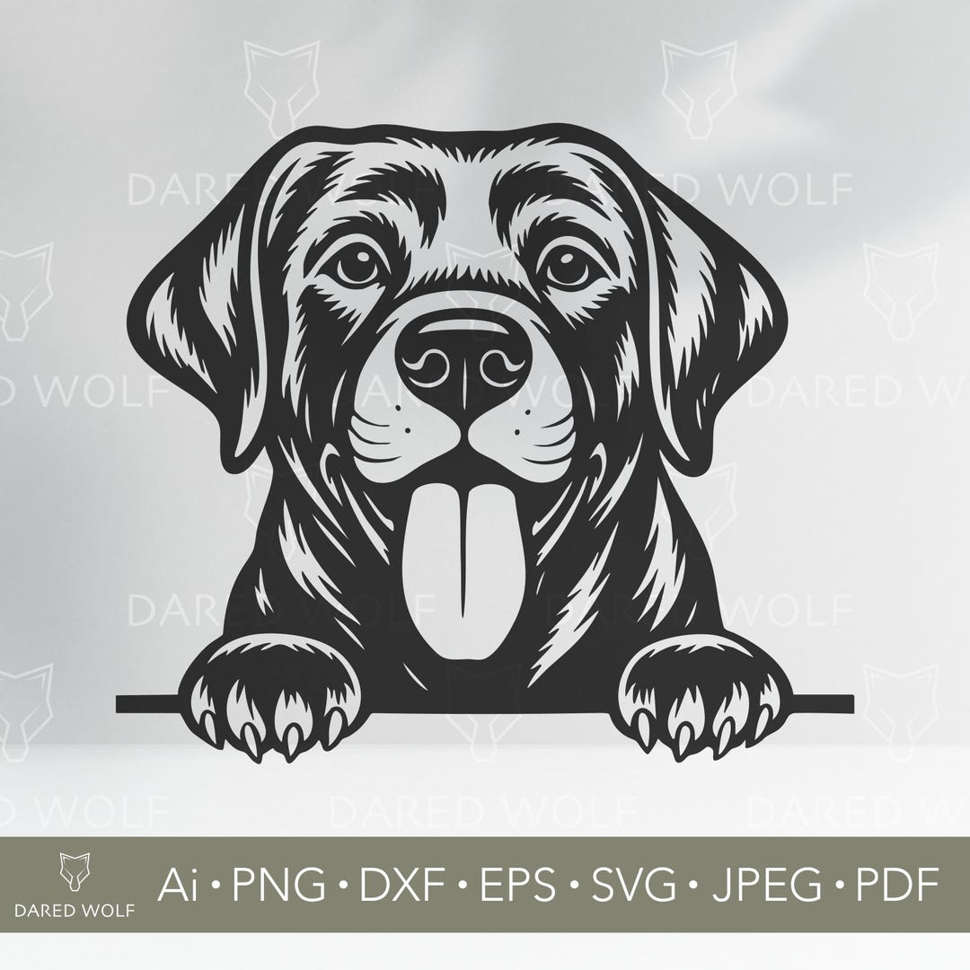 Peeking Labrador SVG | Dog Head Vector for Cricut and Silhouette | Lab ...