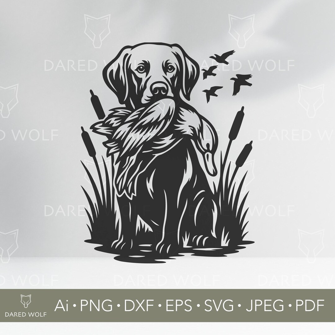 Duck Hunting Dog SVG: Retriever Vector Art for Cricut - Etsy
