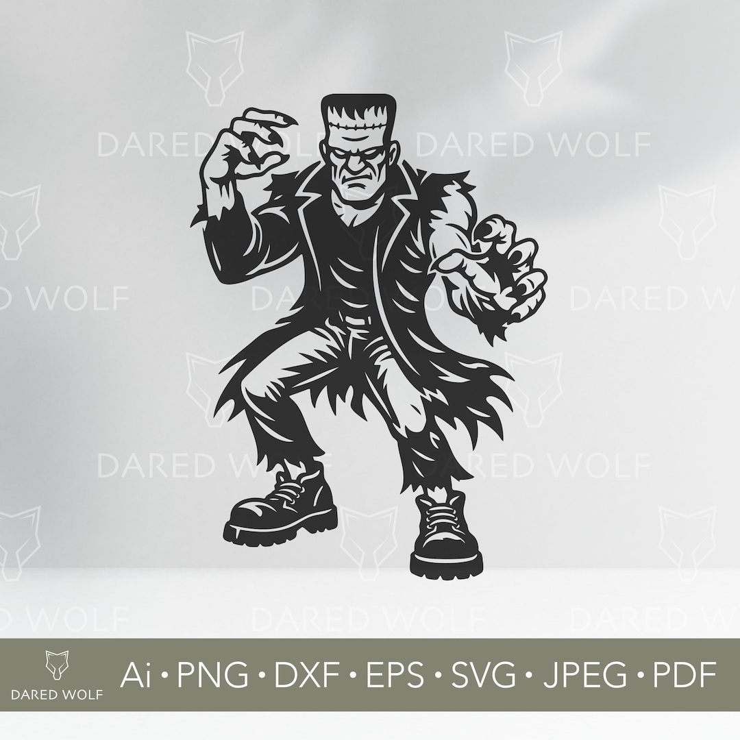 Frankenstein Monster SVG - Scary Halloween Character - Classic Horror ...