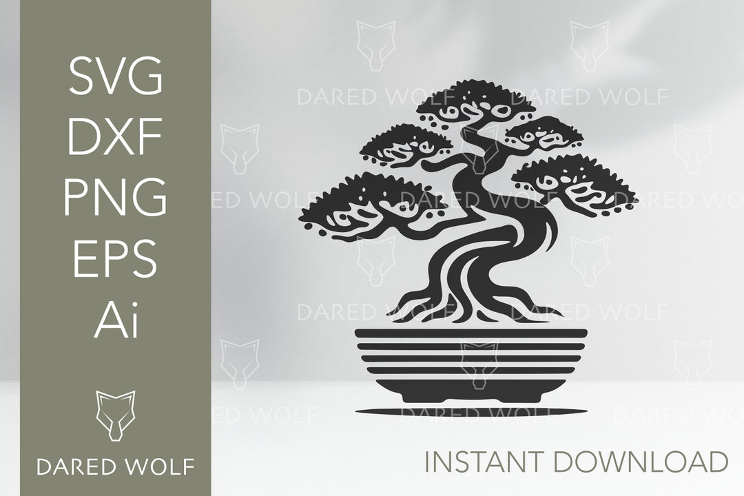 Bonsai Tree Vector Cut File | Bonsai Tree Clipart | Bonsai Tree Svg ...