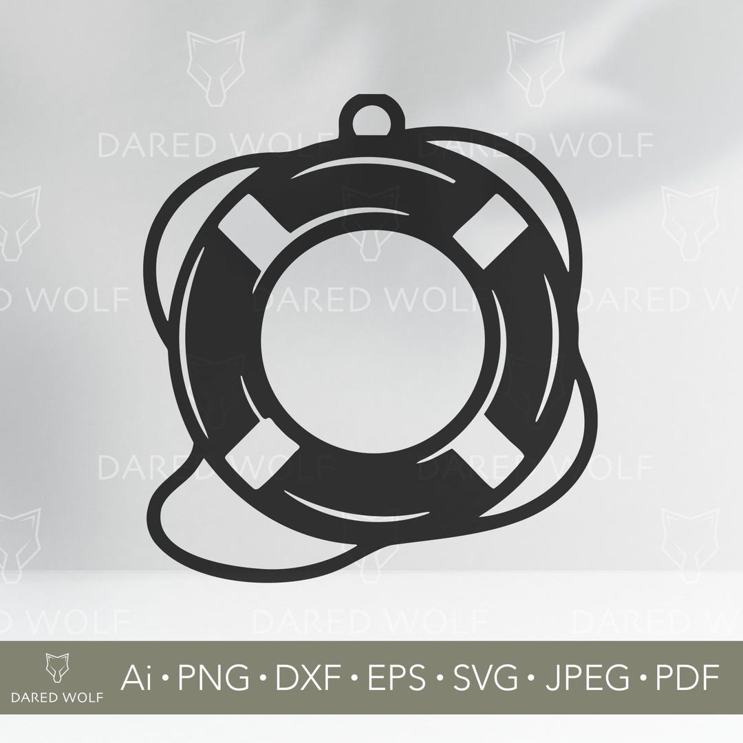 Nautical Lifesaver SVG: Beach House Decor, Cricut & Silhouette (digital ...