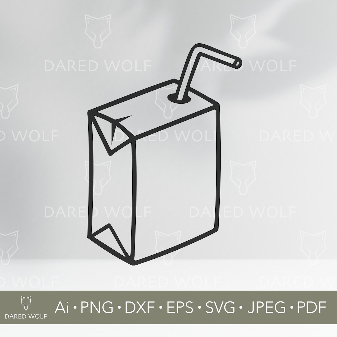 Juice Box SVG Design: Drink Clipart for Cricut & Silhouette (digital ...