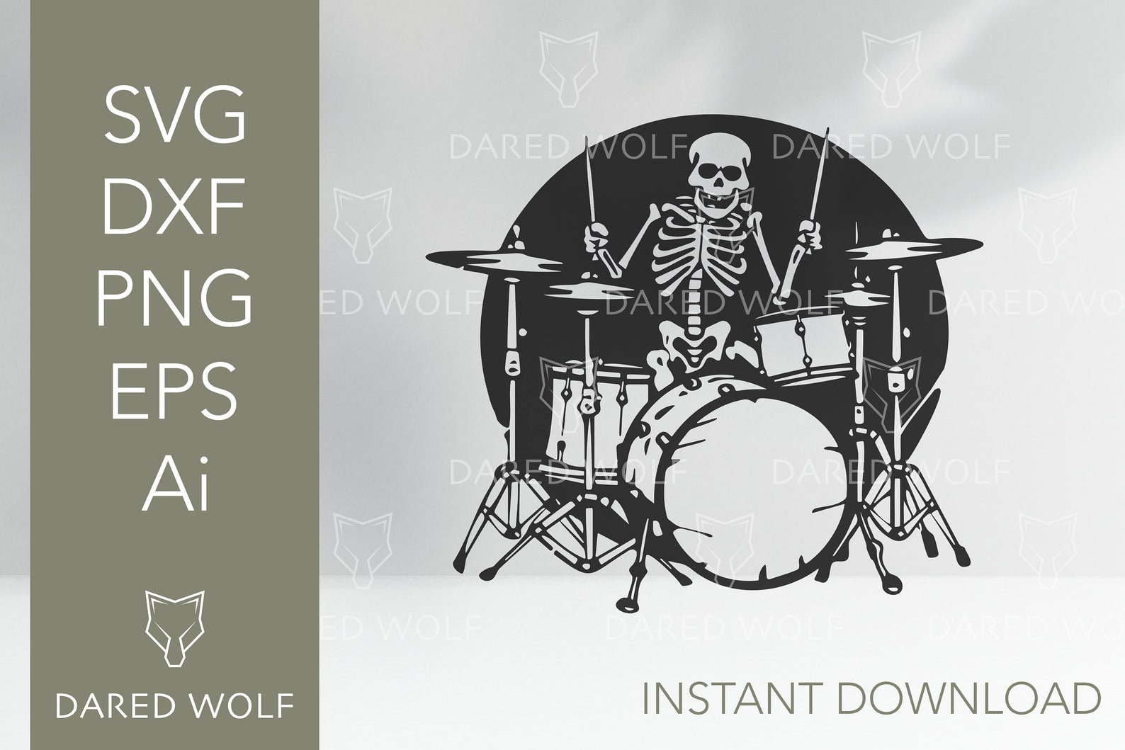 Skeleton Drummer Vector Cut File | Skeleton Clipart | Skeleton Drummer ...