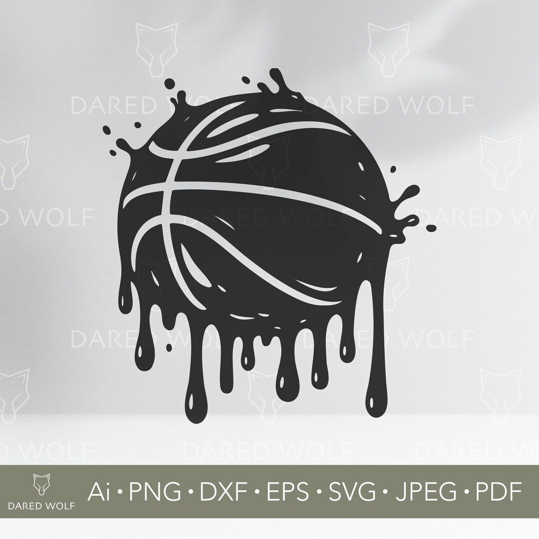 Dripping Basketball Vector Art: Sports SVG, Cricut & Silhouette ...