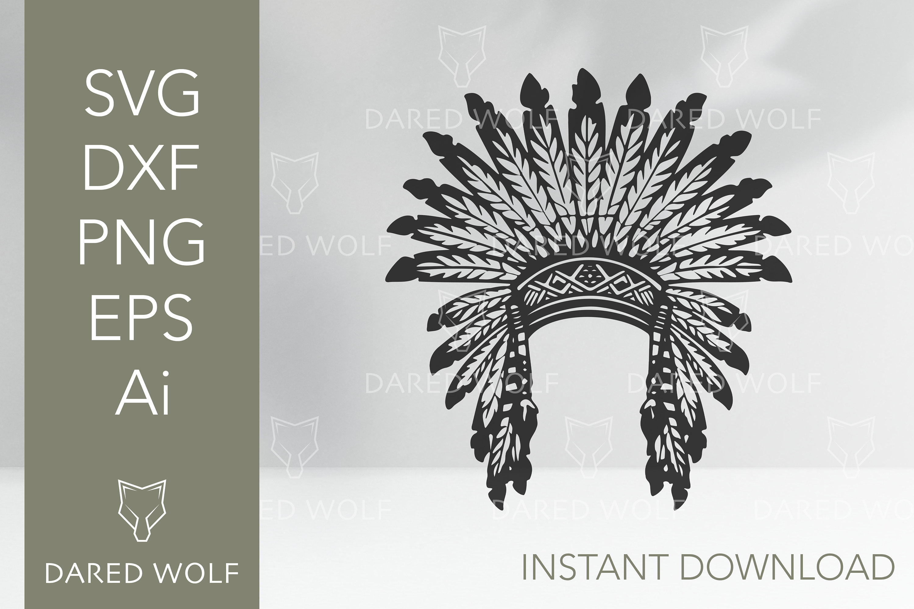 Native American Headdress Vector Cut File | Indian Headdress Clipart ...