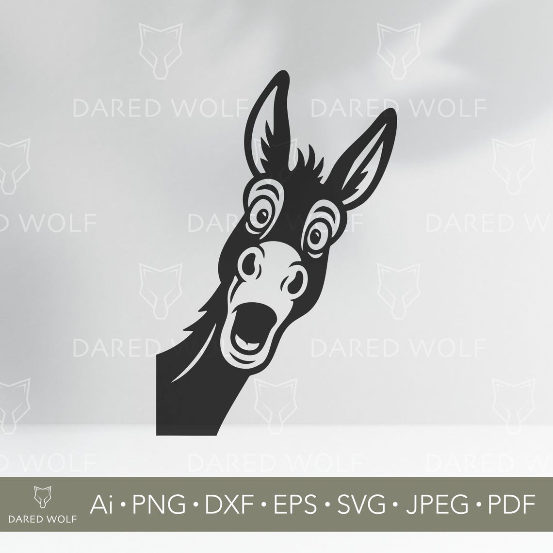 Funny Donkey Vector Art | Farm Animal SVG for Cricut and Silhouette ...